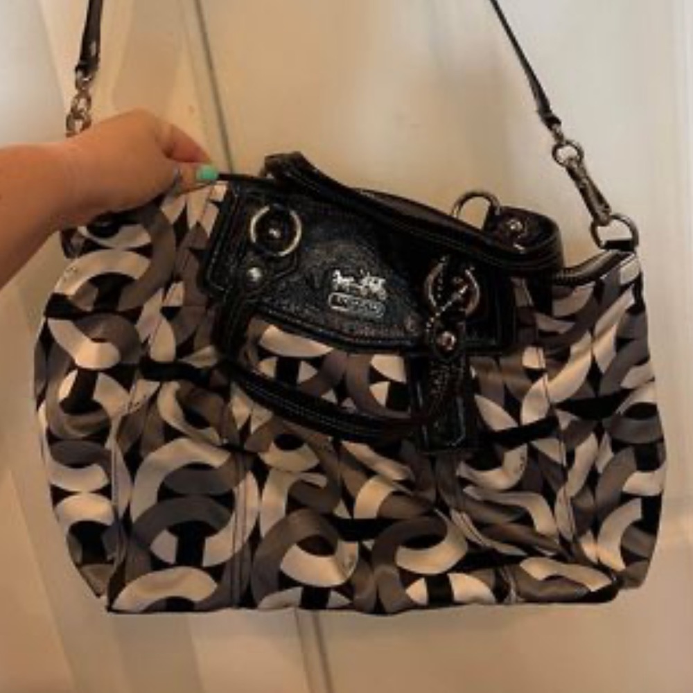 Coach Madison Satin Hobo Shoulder Bag - Gem